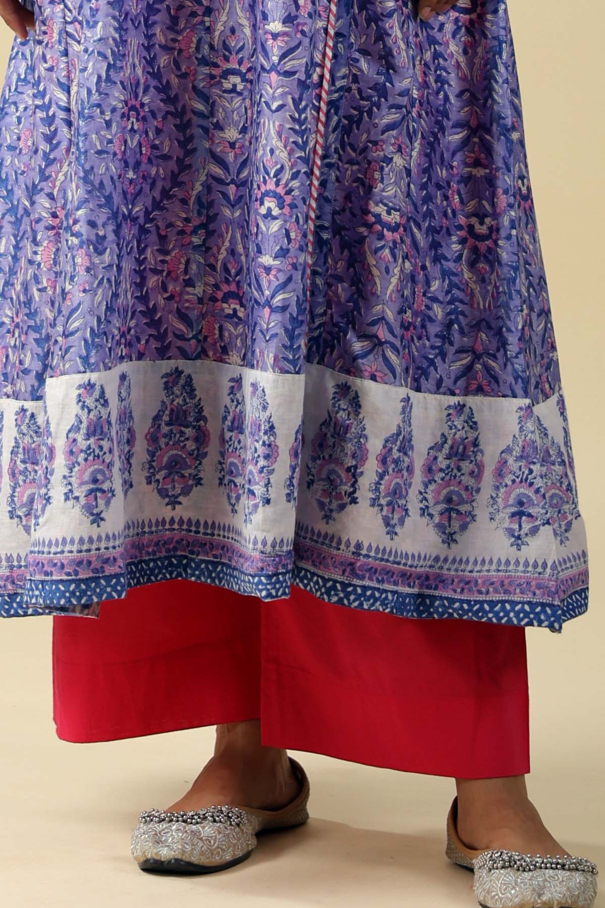 Straight Fit Pant In Hot Pink Cotton Fabric | Cotras